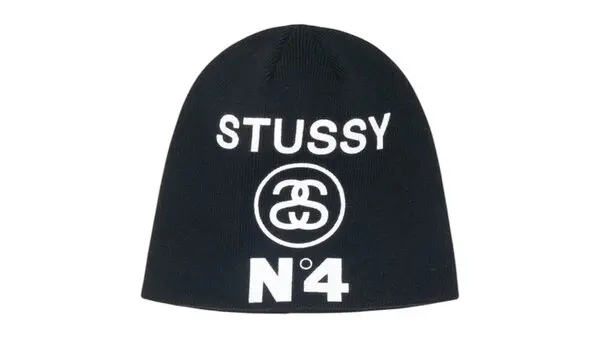 StÜssy Number 4 Skullcap Beanie - Black