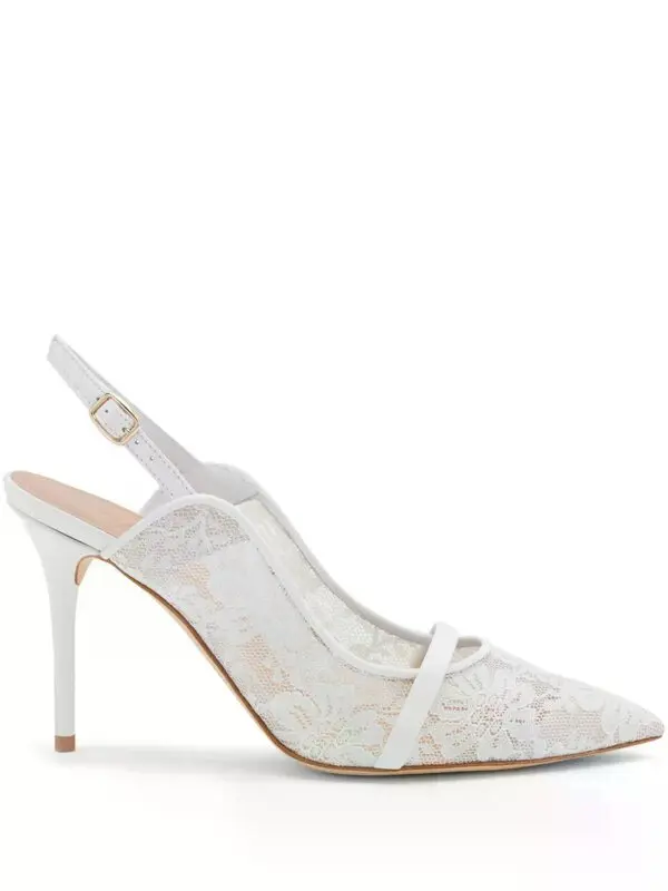 MALONE SOULIERS Marion 85mm Slingbacks - White