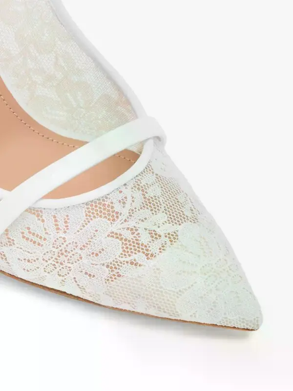 MALONE SOULIERS Marion 85mm Slingbacks - White