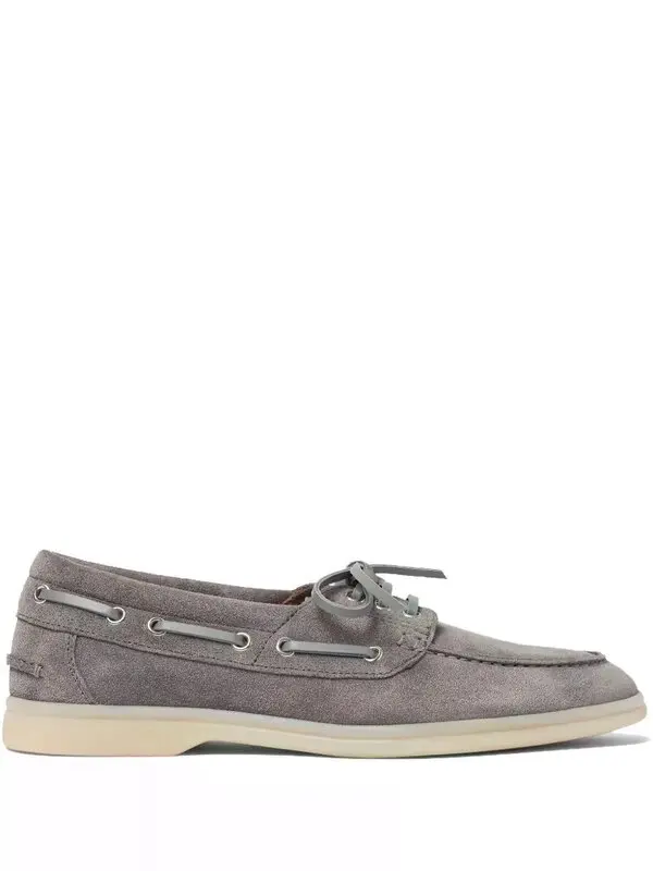 SCAROSSO Lia Boat Shoes - Grey