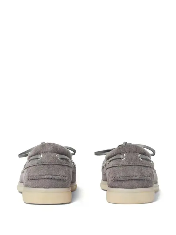 SCAROSSO Lia Boat Shoes - Grey