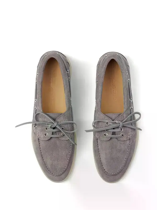 SCAROSSO Lia Boat Shoes - Grey
