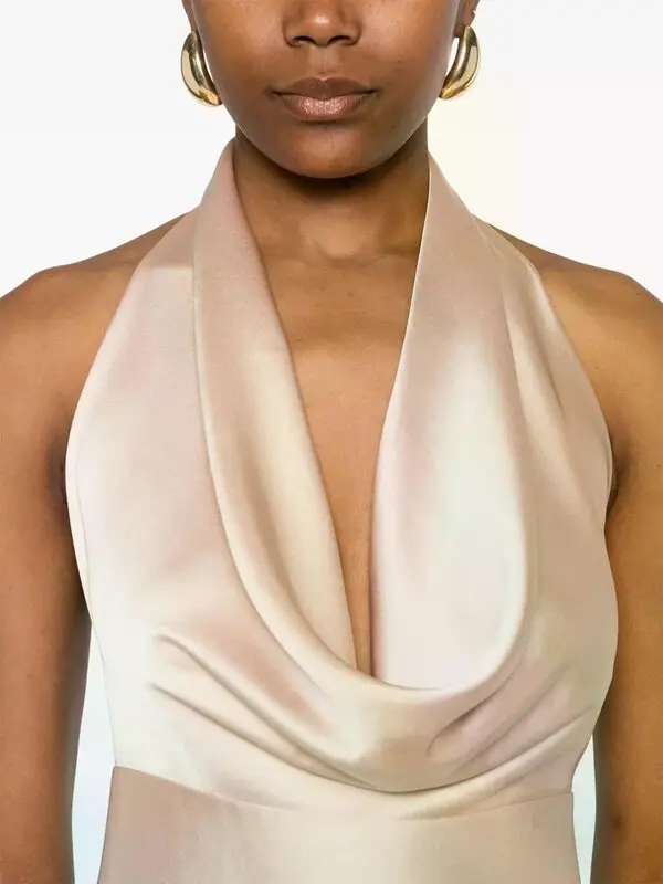 BLANCA VITA Satin Maxi Dress - Neutrals