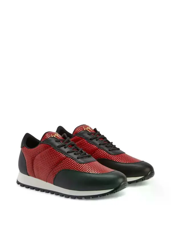 GIUSEPPE ZANOTTI Jimi Running Lace-up Sneakers - Red