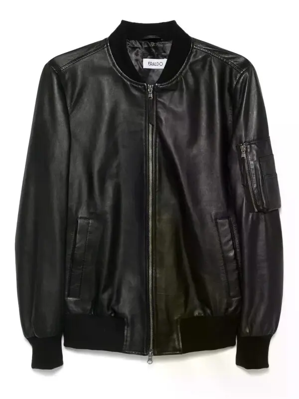 ERALDO Leather Bomber Jacket