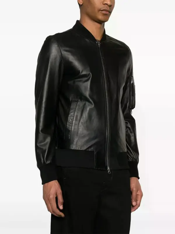 ERALDO Leather Bomber Jacket
