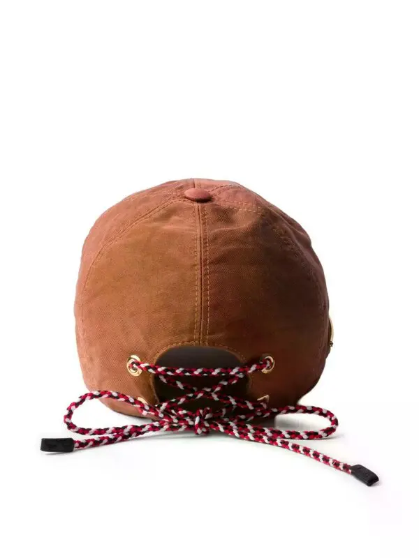 Prada Lace-up Baseball Cap - Brown