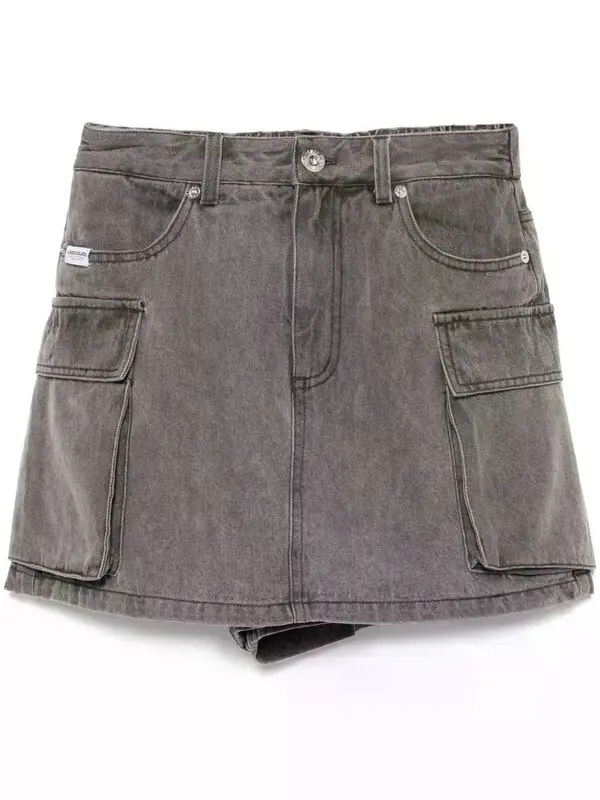 CHOCOOLATE Denim Skort - Grey