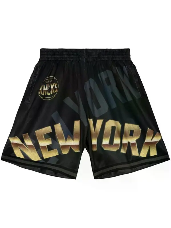 Mitchell & Ness Nba Ny Knicks Big Face 4.0 Shorts - Black