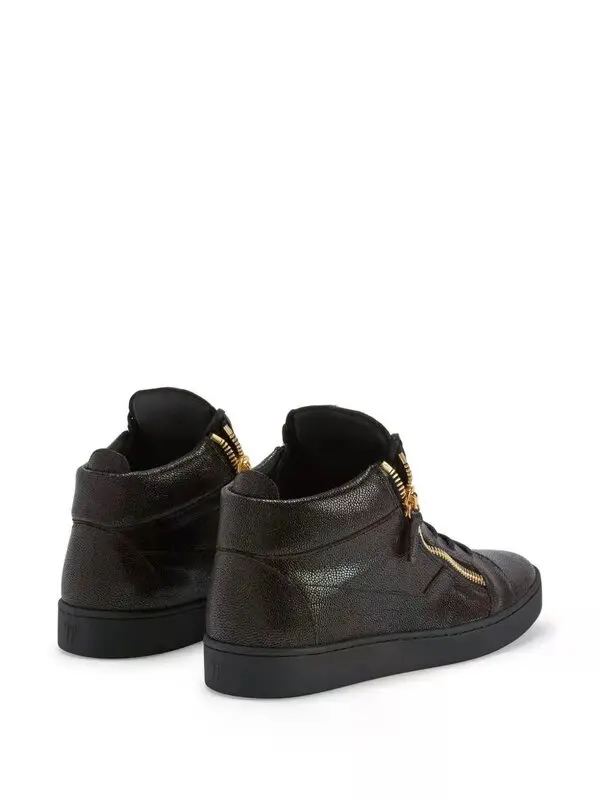 GIUSEPPE ZANOTTI Kriss Leather Mid-top Sneakers - Brown