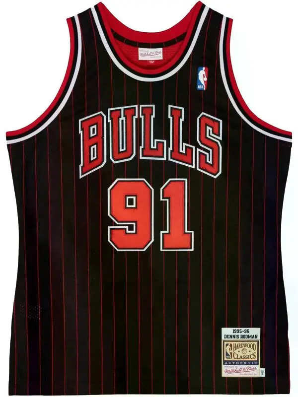 Mitchell & Ness Authentic Nba Chicago Bulls 1995 Dennis Rodman Jersey - Black