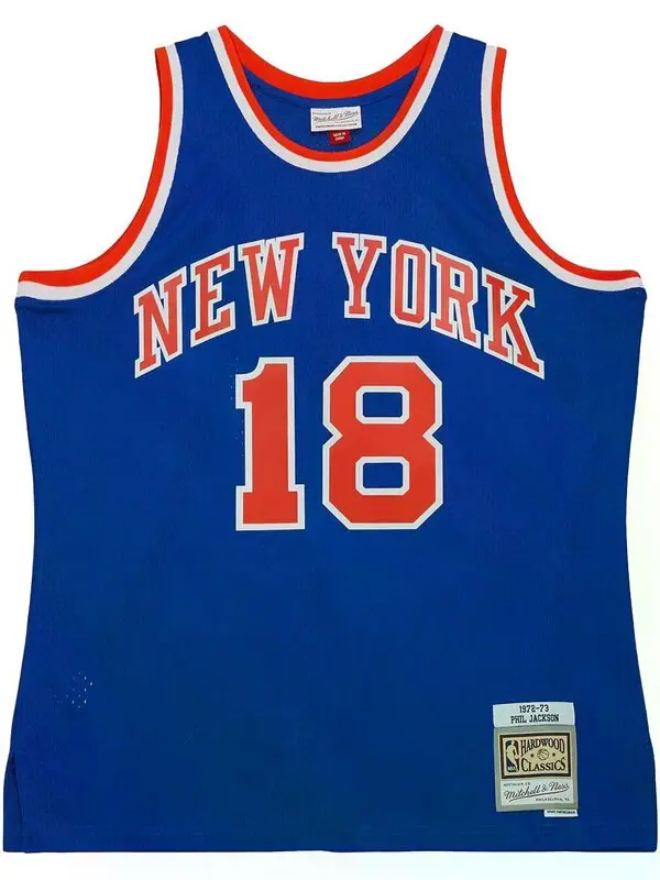 Mitchell & Ness Nba Road Knicks 1972 Phil Jackson Jersey - Blue