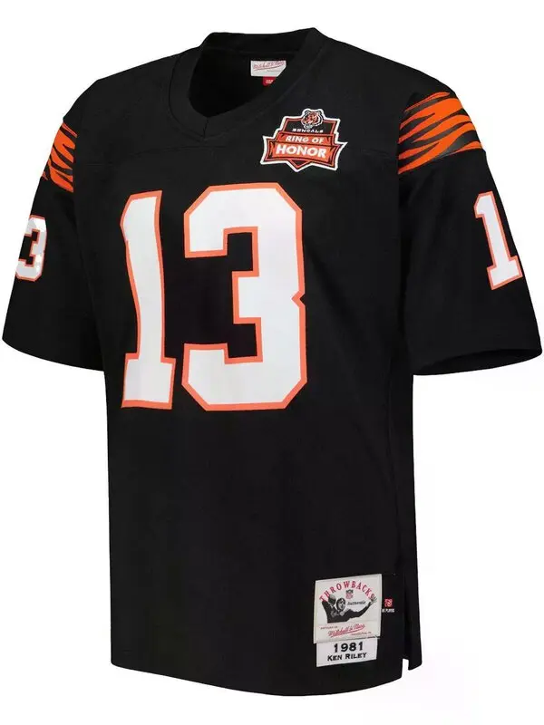 Mitchell & Ness 2001 Ken Riley Authentic Cincinnati Bengals Jersey - Black