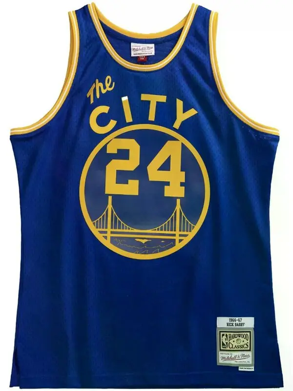Mitchell & Ness Nba Golden State Warriors 66 Rick Barry Swingman Jersey Vest Top - Blue