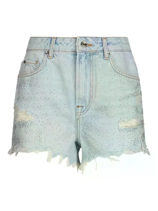 Liu Jo Rhinestone-embellished Denim Shorts
