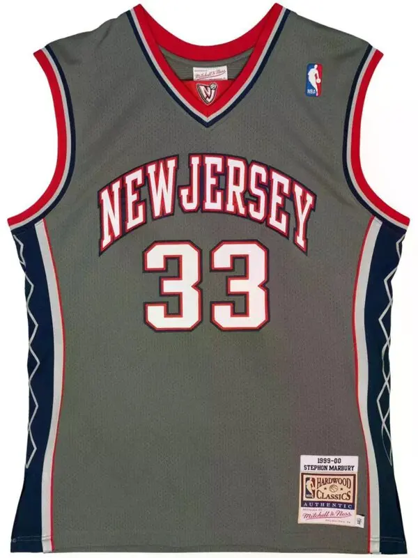 Mitchell & Ness Nba New Jersey Nets 1999 Stephon Marbury Basketball Jersey - Grey