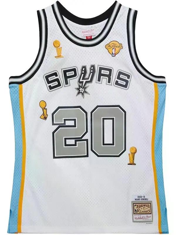 Mitchell & Ness 2002 Hardwood Classics Retirement Manu Ginobili San Antonio Spurs Swingman Jersey - White