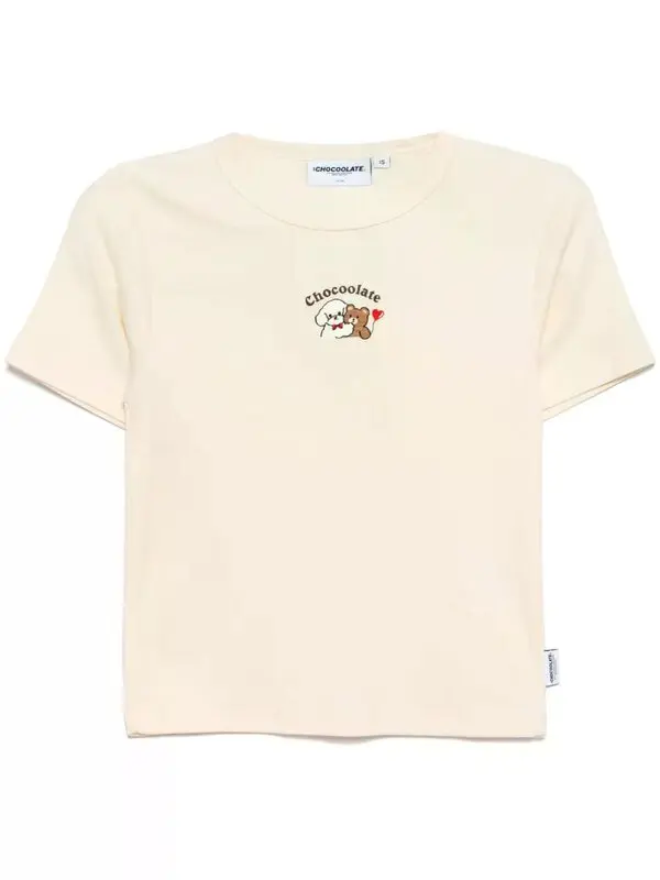 CHOCOOLATE Logo-embroidered T-shirt
