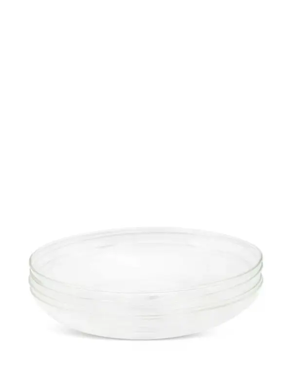 KNINDUSTRIE Glass Deep Plates - White