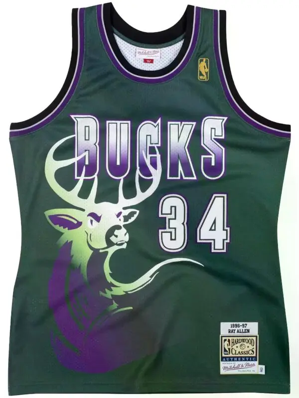 Mitchell & Ness Nba Milwaukee Bucks 96 Ray Allen Authentic Alternate Jersey Tank Top - Green
