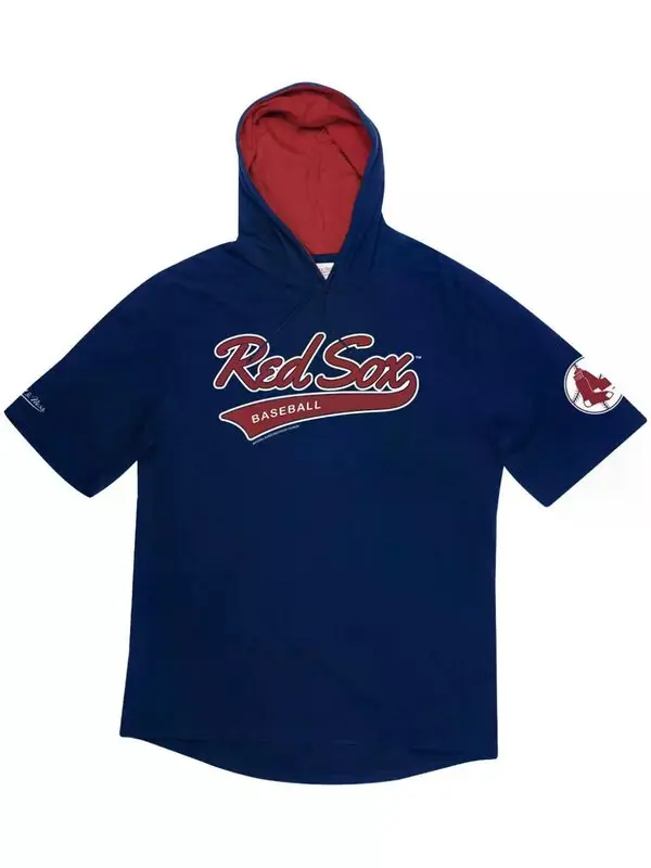 Mitchell & Ness Mlb Boston Red Sox Short-sleeve Hoodie