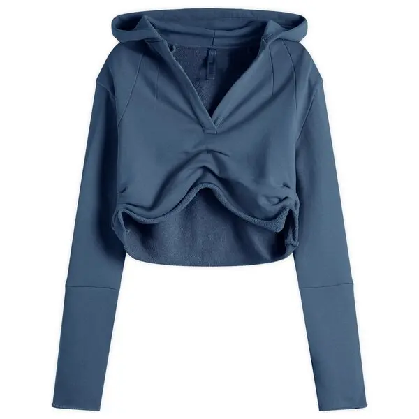 SKIMS Shoulder Pad Cropped Hoodie - Indigo