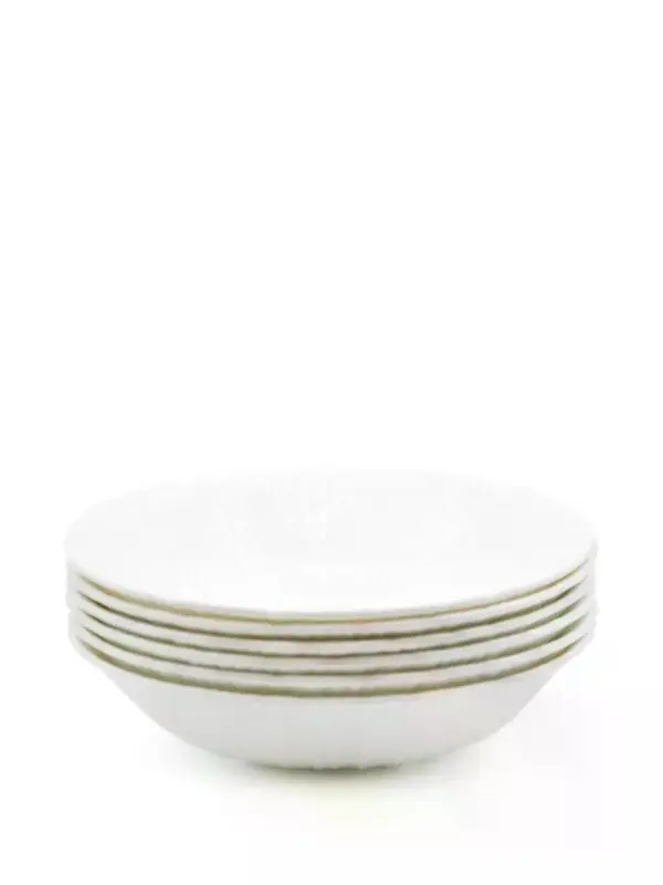 KNINDUSTRIE Leaves Deep Plates - White
