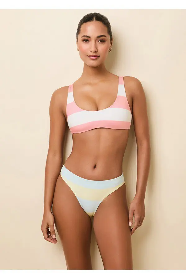 Solid & Striped Elle Reversible Bikini Top - Stripe