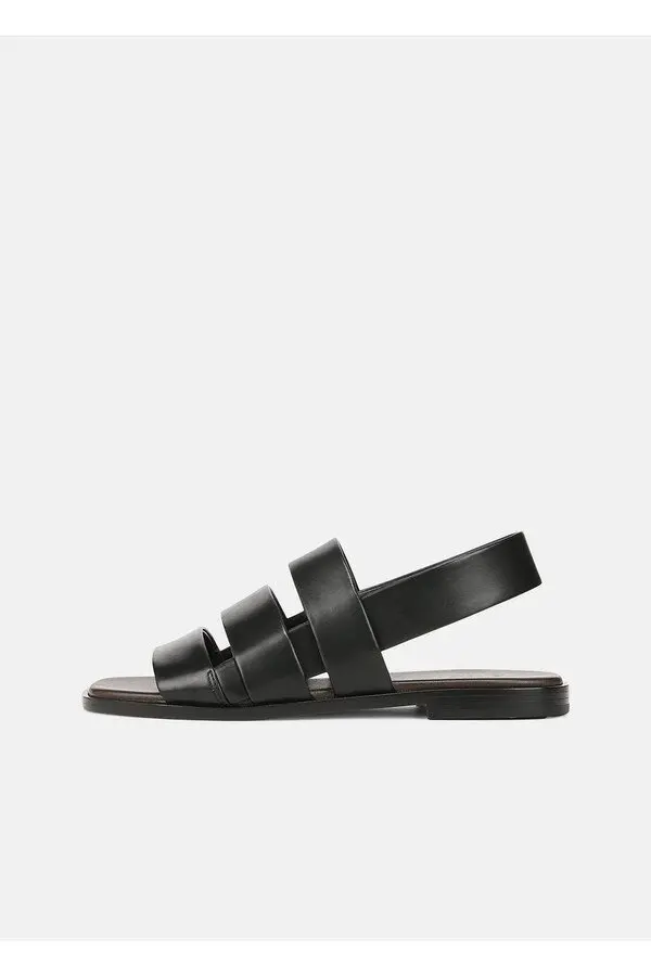 Vince Mazie Leather Slingback Sandals - Black