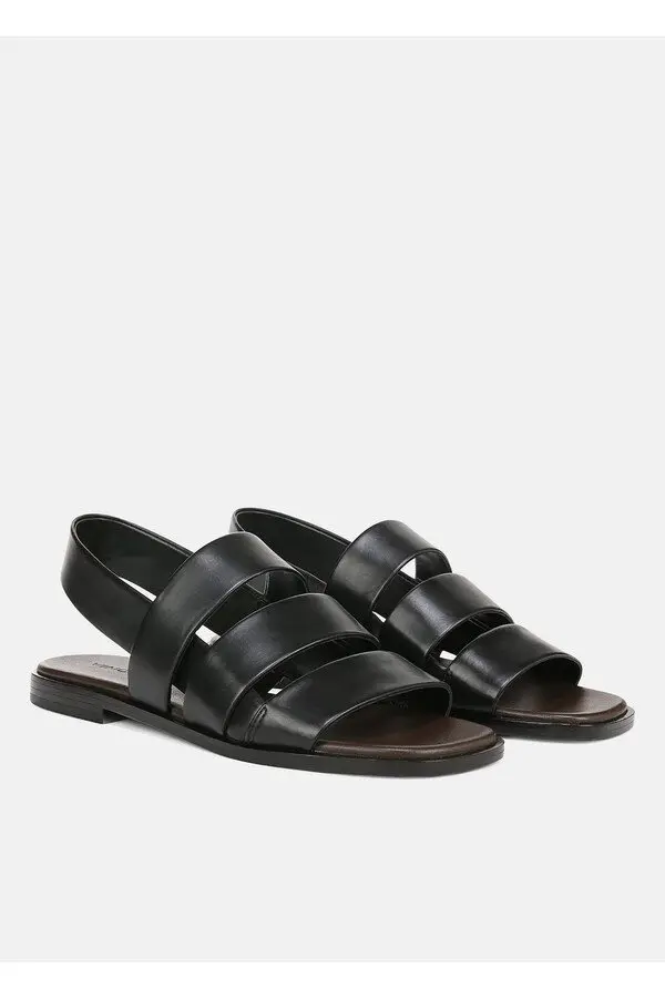 Vince Mazie Leather Slingback Sandals - Black