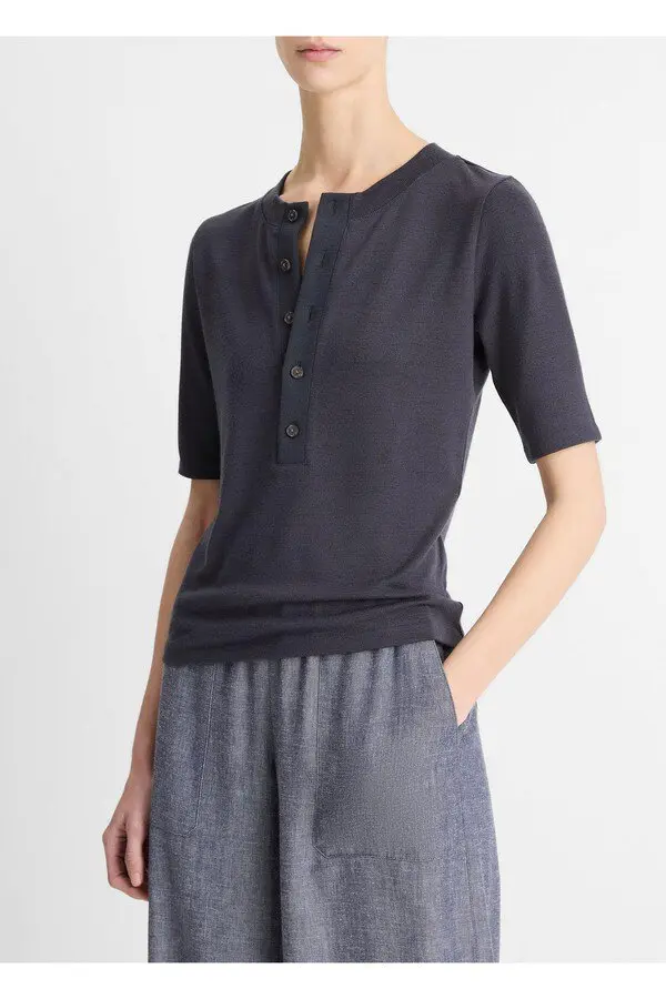 Vince Jersey Elbow-sleeve Henley