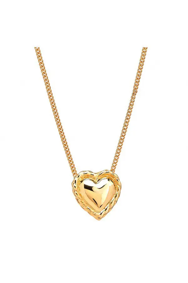 KENNETH JAY LANE Heart Pendant Necklace - Gold