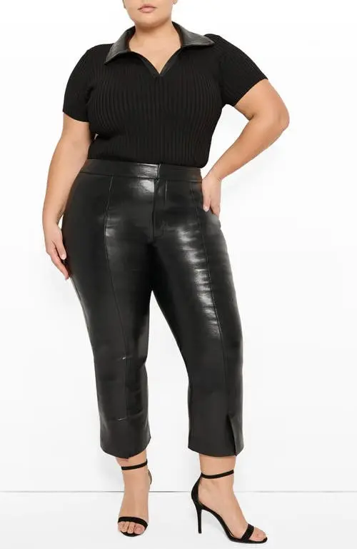 AS By DF As B Y Df Rowan Leather Cropped Flare Pants