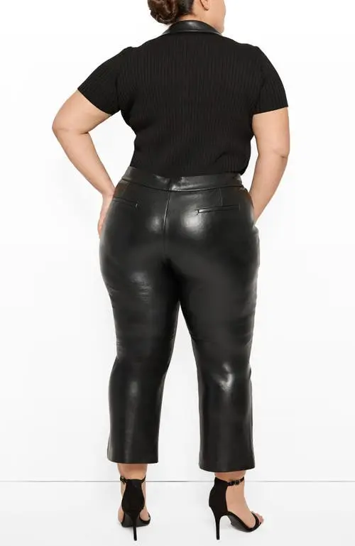 AS By DF As B Y Df Rowan Leather Cropped Flare Pants