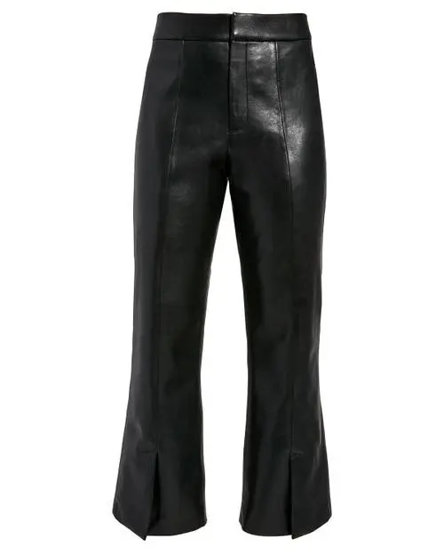 AS By DF As B Y Df Rowan Leather Cropped Flare Pants