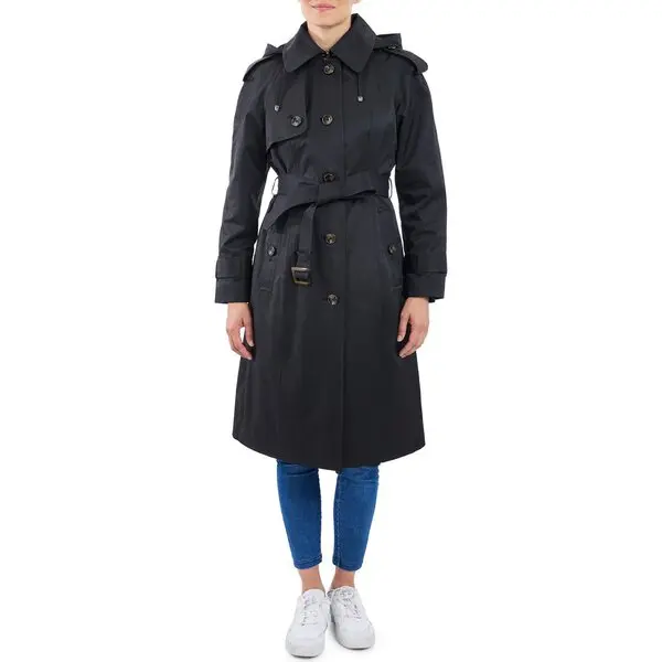 London Fog Cotton-blend Trench Coat - Black