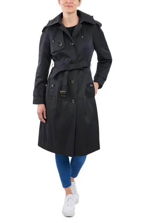 London Fog Cotton-blend Trench Coat - Black