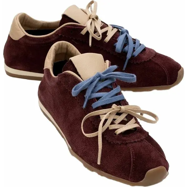 FOREVER & ALWAYS SHOES Crea Leather Sneakers - Burgundy Leather