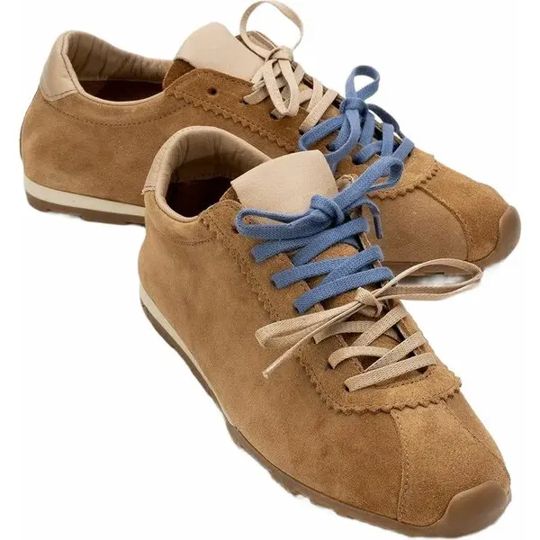 FOREVER & ALWAYS SHOES Crea Leather Sneakers - Cognac Suede Leather