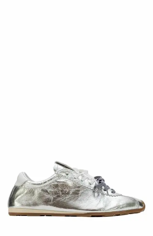 FOREVER & ALWAYS SHOES Crea Leather Sneakers - Silver Leather
