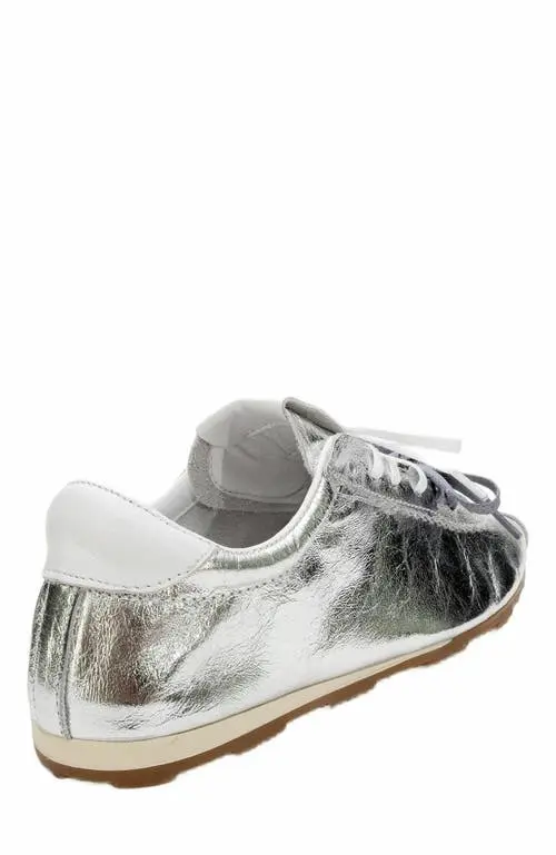 FOREVER & ALWAYS SHOES Crea Leather Sneakers - Silver Leather