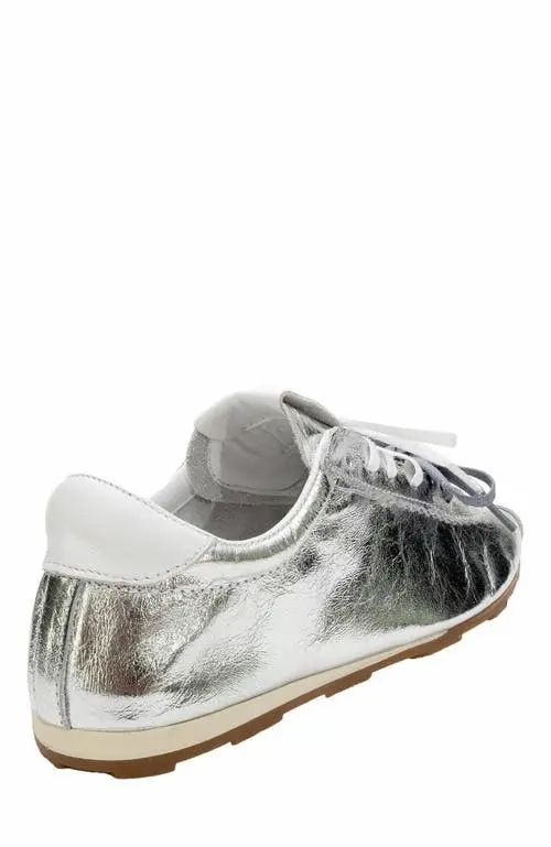 FOREVER & ALWAYS SHOES Crea Leather Sneakers - Silver Leather