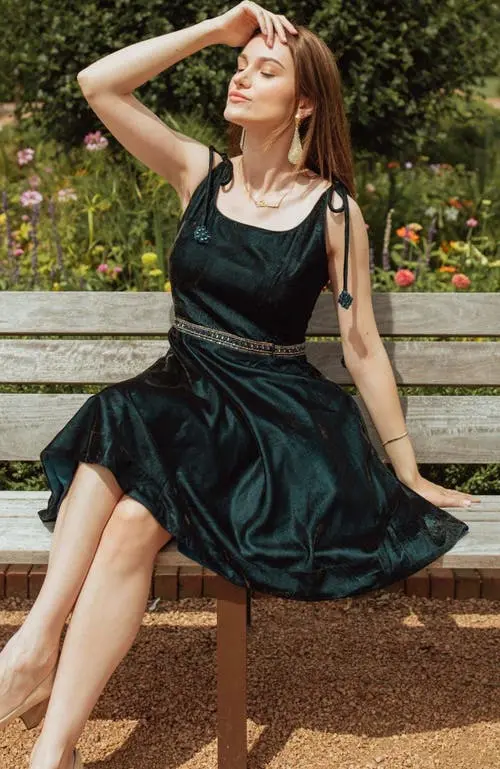 RAAS Tia Velvet Short Dress