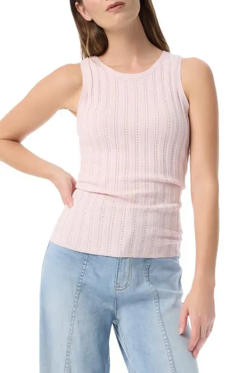 DO BY DEE OCLEPPO Dot Pointelle Stitch Sweater Tank