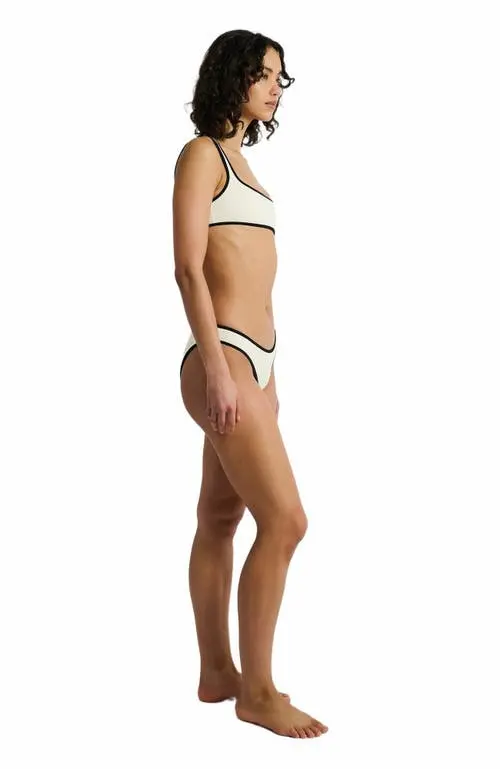Onia Milly Bikini Bottom - Egret/black