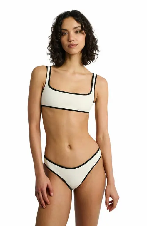 Onia Milly Bikini Bottom - Egret/black