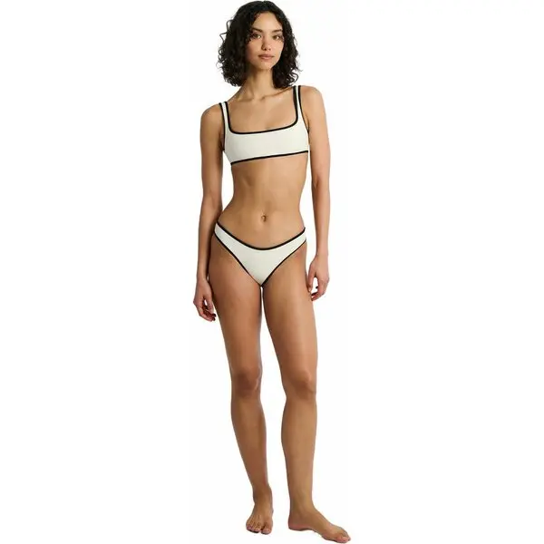 Onia Milly Bikini Bottom - Egret/black