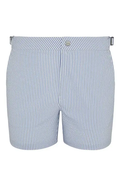 Onia Calder Buckle 5" Swim Trunk - Surf/white