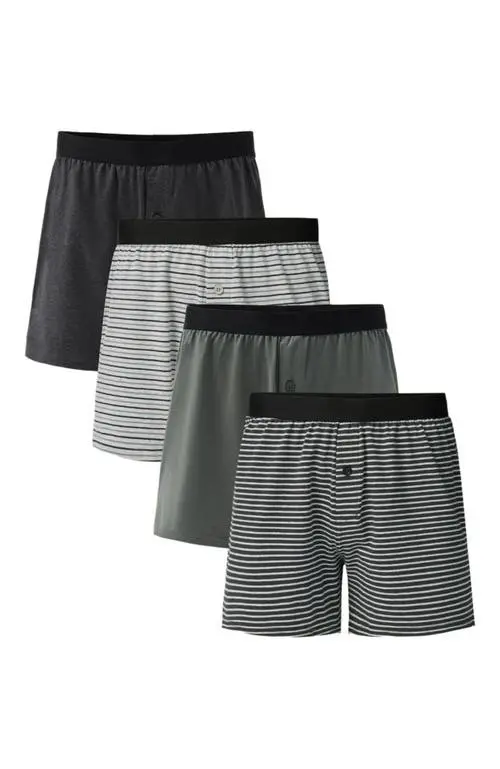 PACT Organic Cotton Everyday Knit Boxer 4-pack - Midnight Harbor