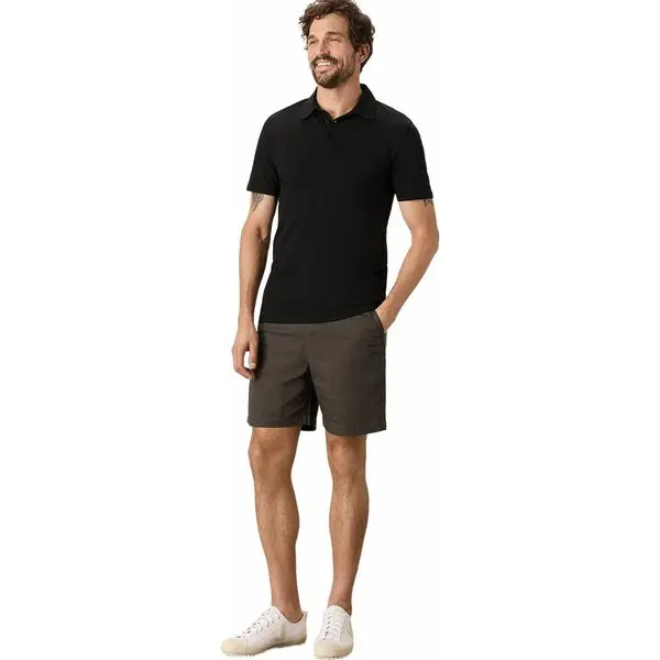 PACT Luxe Stretch Jersey Slim Polo - Black